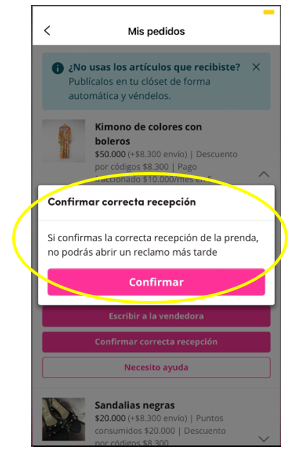 Confirmar que recibiste tu pedido exitosamente – GoTrendierCO
